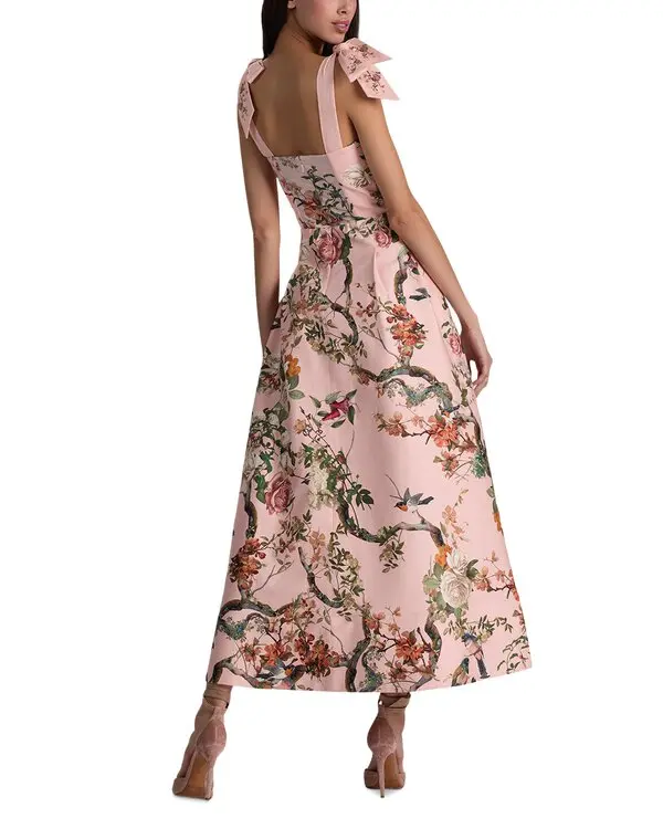 Alice + Olivia Hana Maxi Dress In Sunset Grove English Rose